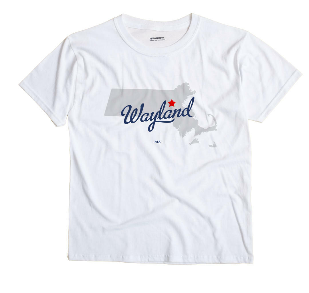 Wayland Massachusetts MA T-Shirt MAP | eBay