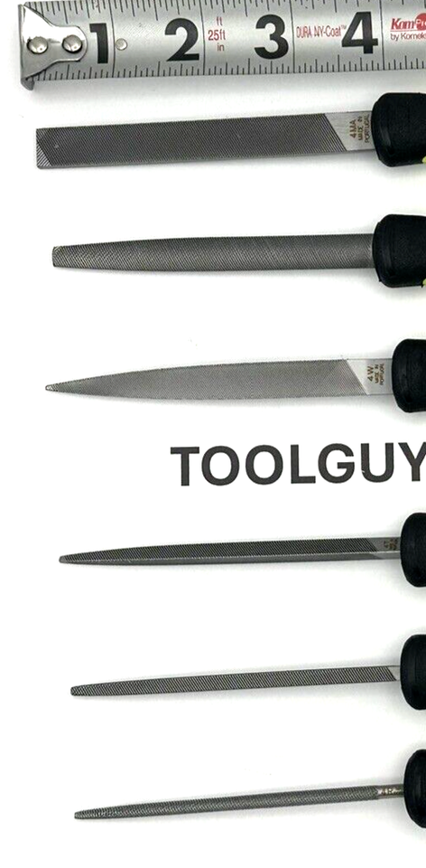 SNAP ON TOOLS DARK TITANIUM 6Pc Soft Grip Handle Miniature File Set ...