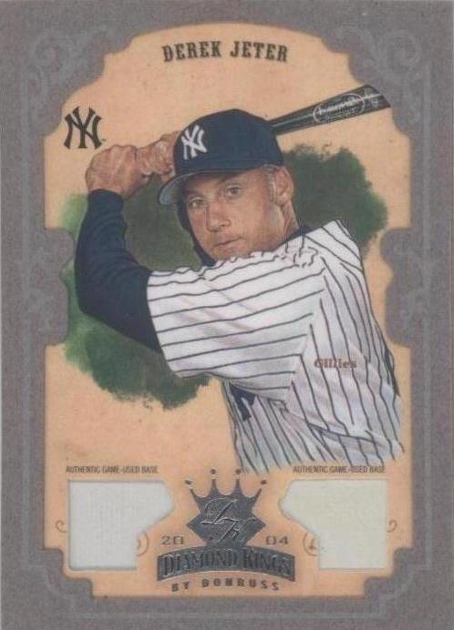 2004 Donruss Diamond Kings - Derek Jeter #34 Silver Framed Materials ...