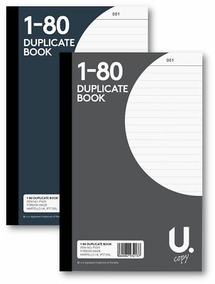 80Pg Duplicate Note Book Numbered Carbon Sheet Office Shop Note Order ...