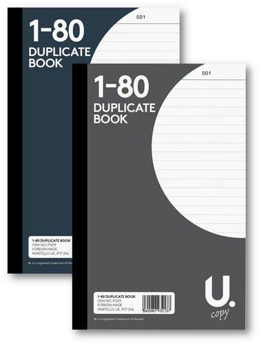 80Pg Duplicate Note Book Numbered Carbon Sheet Office Shop Note Order ...