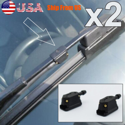 Pair Car Universal Windshield Washer Wiper Sprayer Nozzle Front Window ...