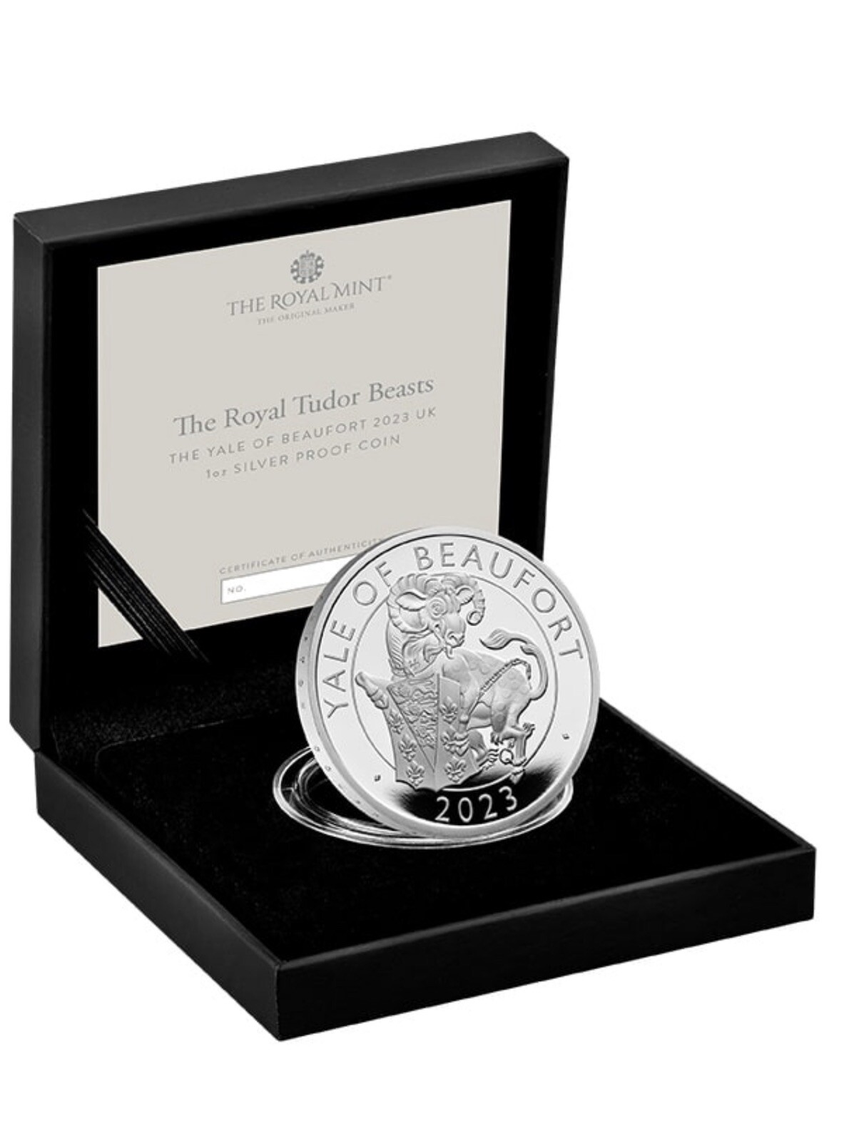 2023 UK Royal Tudor Beast Yale of Beaufort 2 Pounds 1 oz 999 silver ...