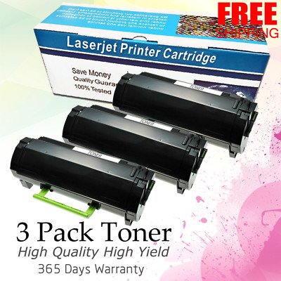 3 PACK Toner for Lexmark 50F1000 MS315dn MS312dn MS415dn MS410dn ...