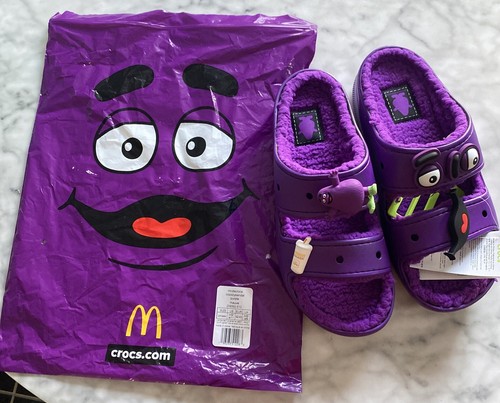 NEW McDonald's X Crocs Grimace Cozzzy SandalSizes 9M/11W 209392-510 | eBay