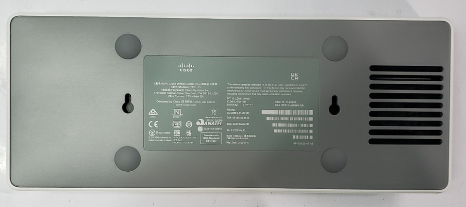 Cisco Webex Codec Plus TTC7-25/ Quad Camera TTC8-10 Room Kit UNTESTED ...