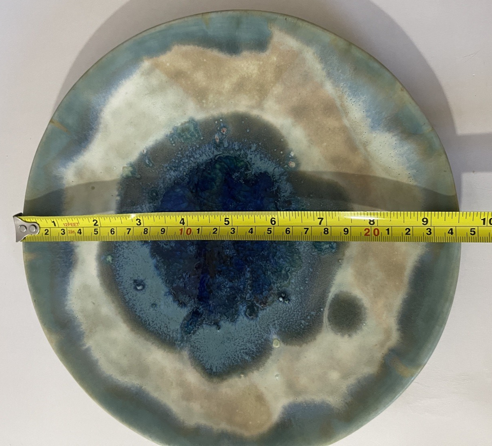 Original McCarty Pottery Jade Blue Plate 9.5"W Merigold, MS | eBay