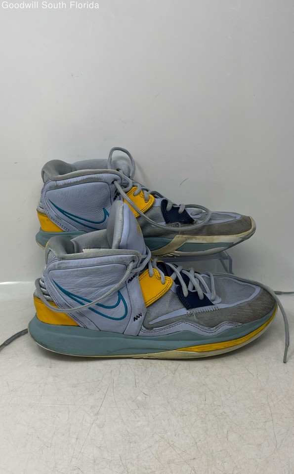 Nike Mens Kyrie Infinity CZ0204-501 Blue Yellow Lace-Up Sneakers Shoes ...