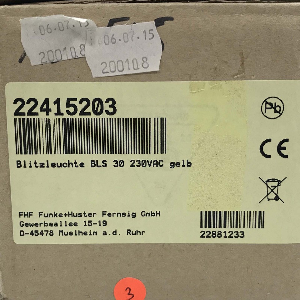 FHF/Eaton Blitzleuchte BLS30 FHF22415203 gelb OVP | eBay
