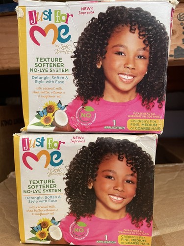 (2) Just for Me No-Lye Texture Softener System - 1 application each Exp ...