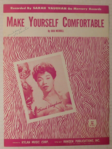 SHEET MUSIC Sarah Vaughan "Make Yourself Comfortable" © 1954 | eBay.de
