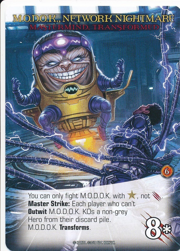 M.O.D.O.K TANSFORMED NET NIGHTMARE UD Marvel Legendary WORLD WAR HULK ...