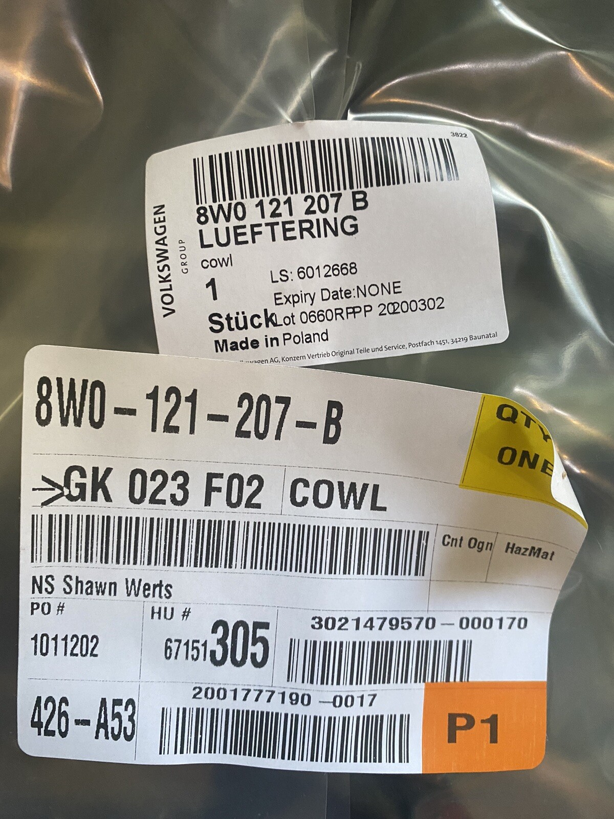 Audi OEM 2017 Q7 Cooling Fan-radiator Fan Shroud 8W0121207B for sale ...