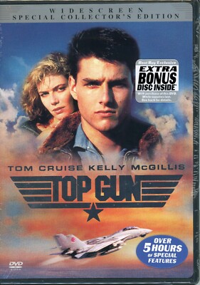 TOP GUN - DVD 1986 Widescreen SPECIAL COLLECTORS ED. Bonus Disc BRAND ...