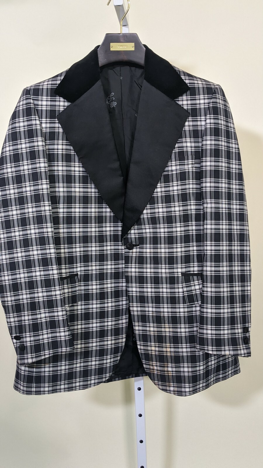 Lord West Vintage 70s Plaid Tuxedo Mod Rockabilly Jac… - Gem