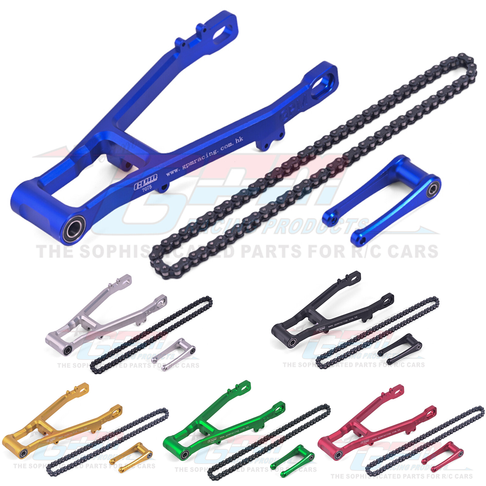Alu 7075 Extend Swing Arm (+30mm) +Pull Rod+Chain For LOSI 1/4 Promoto ...