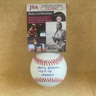 DOUG RADER 1967-75 ASTROS SIGNED AUTOGRAPHED M.L. BASEBALL JSA UU19967 ...