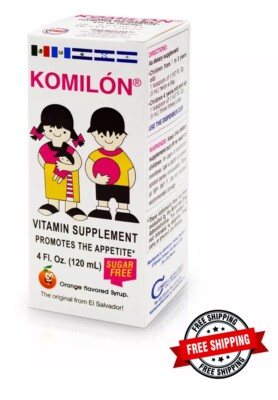 KOMILON CHILDREN'S APPETITE SUPPLEMENT SYRUP 4oz APETITO JARABE NIÑOS ...