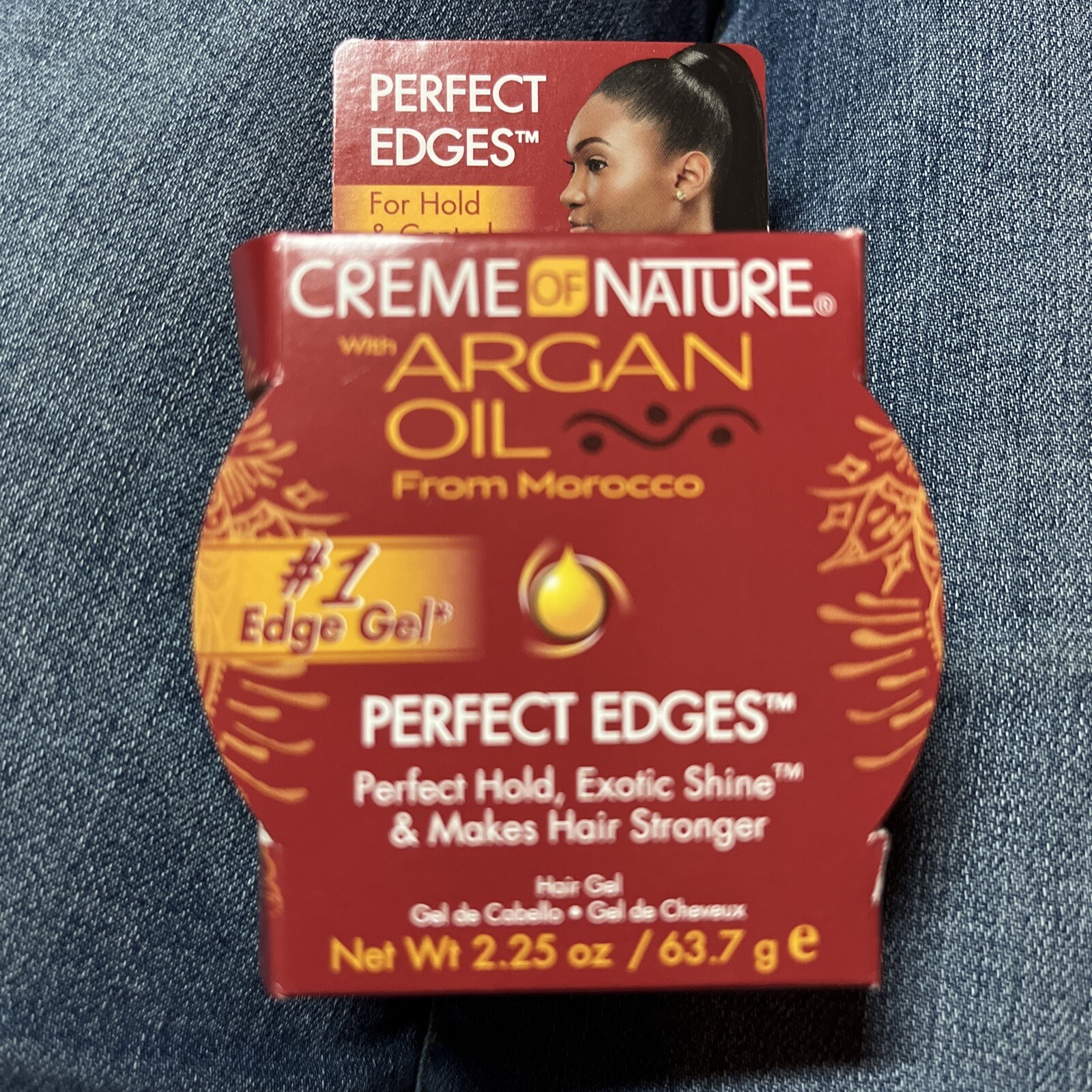 NIB Creme Of Nature Argan Oil Perfect Edges Gel 2.25 oz For Color Hold ...