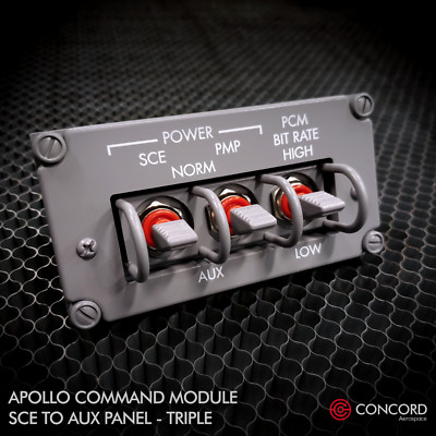 APOLLO COMMAND MODULE TRIPLE SWITCH PANEL - SCE TO AUX REPLICA ...