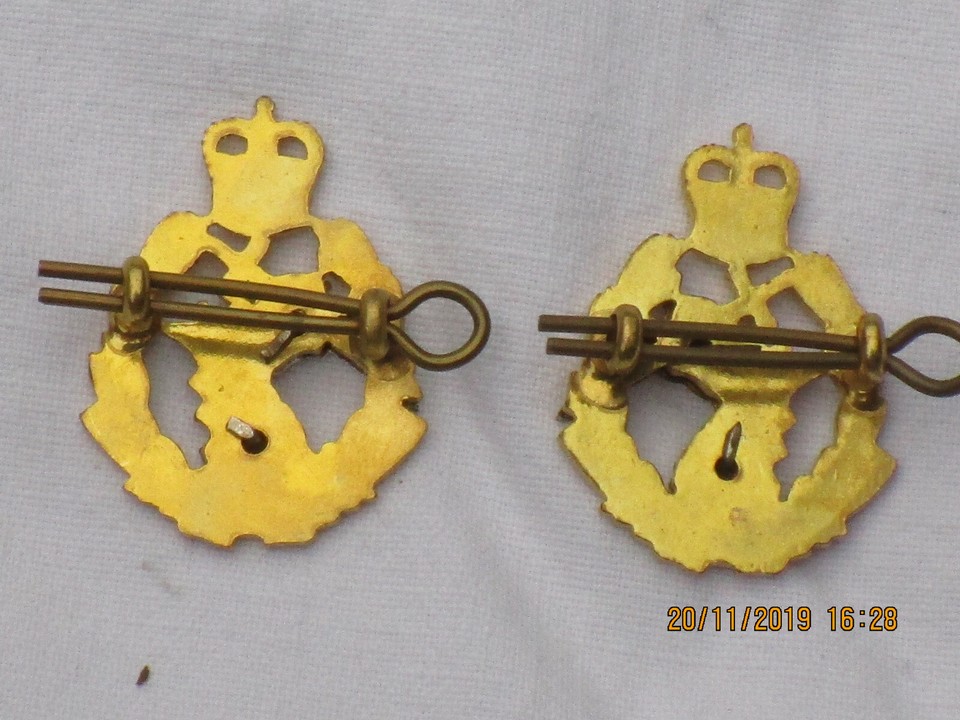 Royal Army Dental Corps, RADC, Officer, Collar Badges, GB, Eyelets | eBay