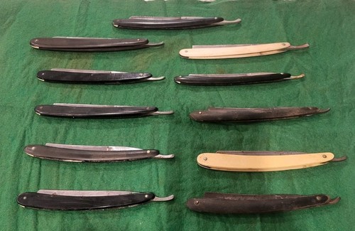 Lot Of 11 Antique Vintage Straight Edge Razors Barber Shavers | eBay