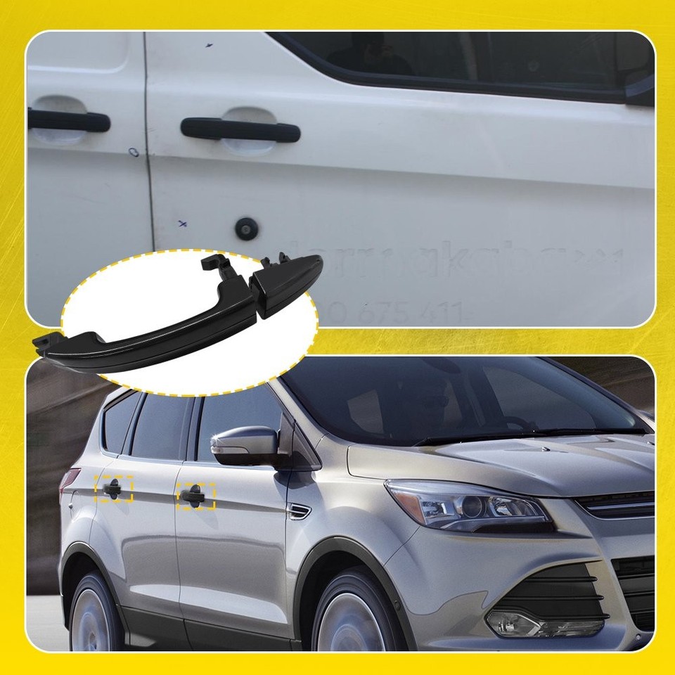 Black Front-Right/ Rear-Right Exterior Door Handle For 2015-2018 Ford ...