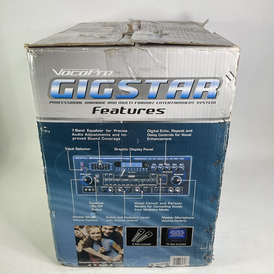 VocoPro Gig Star Portable Professional Karaoke Machine Multi Format | eBay