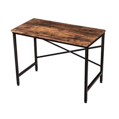 NEW! 100cm Heavy Duty Industrial Writing Computer Desk Home Office ...