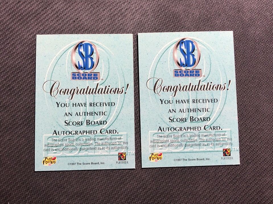 1997 PRO LINE MEMORABILIA DWAYNE RUDD LOT (2) ROOKIE 1ST ROUND PICK ...