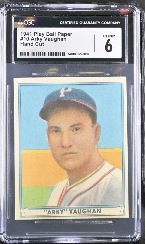 1941 PLAY BALL PAPER SET #10 ARKY VAUGHAN CGC 6 EX/NM 274 | eBay