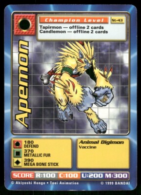 Digimon Digi-Battle Card Game Apemon St-43 Starter Deck Champion Level ...