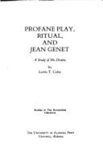 Profane Play, Ritual and Jean Genet Hardcover Lewis T. Cetta ...