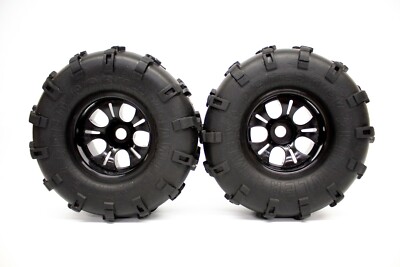 IMEX 3.2" Red Rock Tires & Falcon Black Rims (1 Pair) 17/14mm Hex | eBay