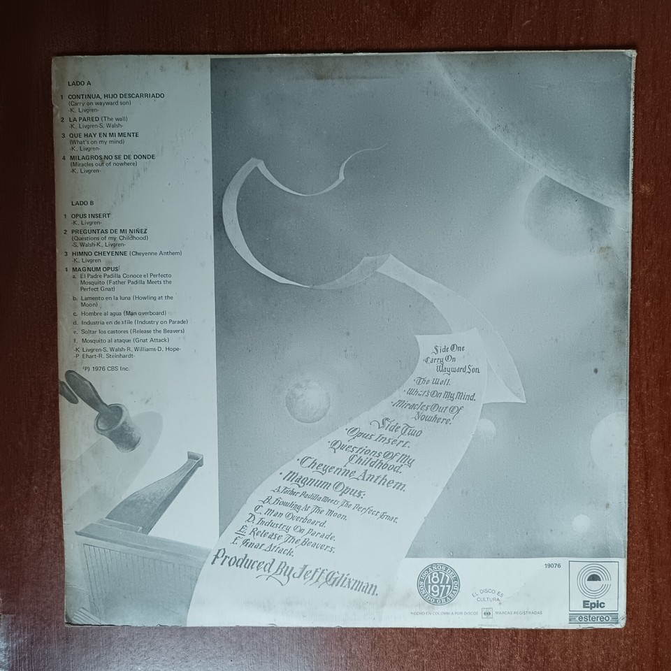 Kansas – Leftoverture [1976] Vinyl LP Pop Classic Rock Epic Carry On ...