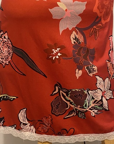 Jenize Sissy Red Floral Polyester Knit Lace Trim Chemise 3XL | eBay