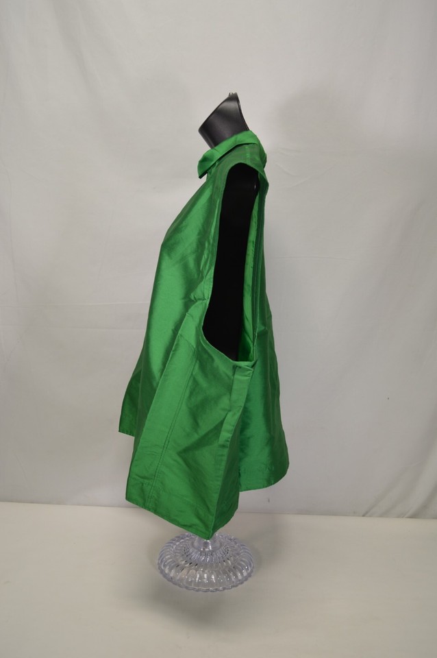 NWT Frances Valentine Kelly Green Colette Shell Shantung Sleeveless ...