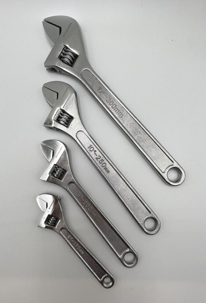 Adjustable Shifter Wrench Staghorn 12" 10" 8" 6" Shifting Spanner ...