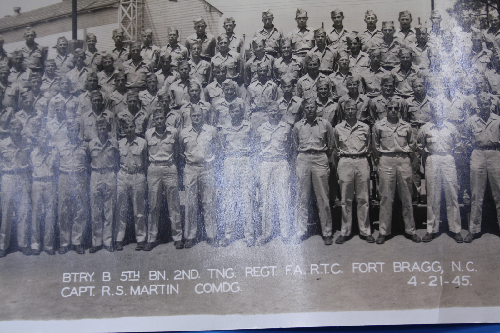 1945 BTRY B 5TH BN 2ND TNG REGT FA RTC FORT BRAGG YARDLONG PHOTO WWII ...