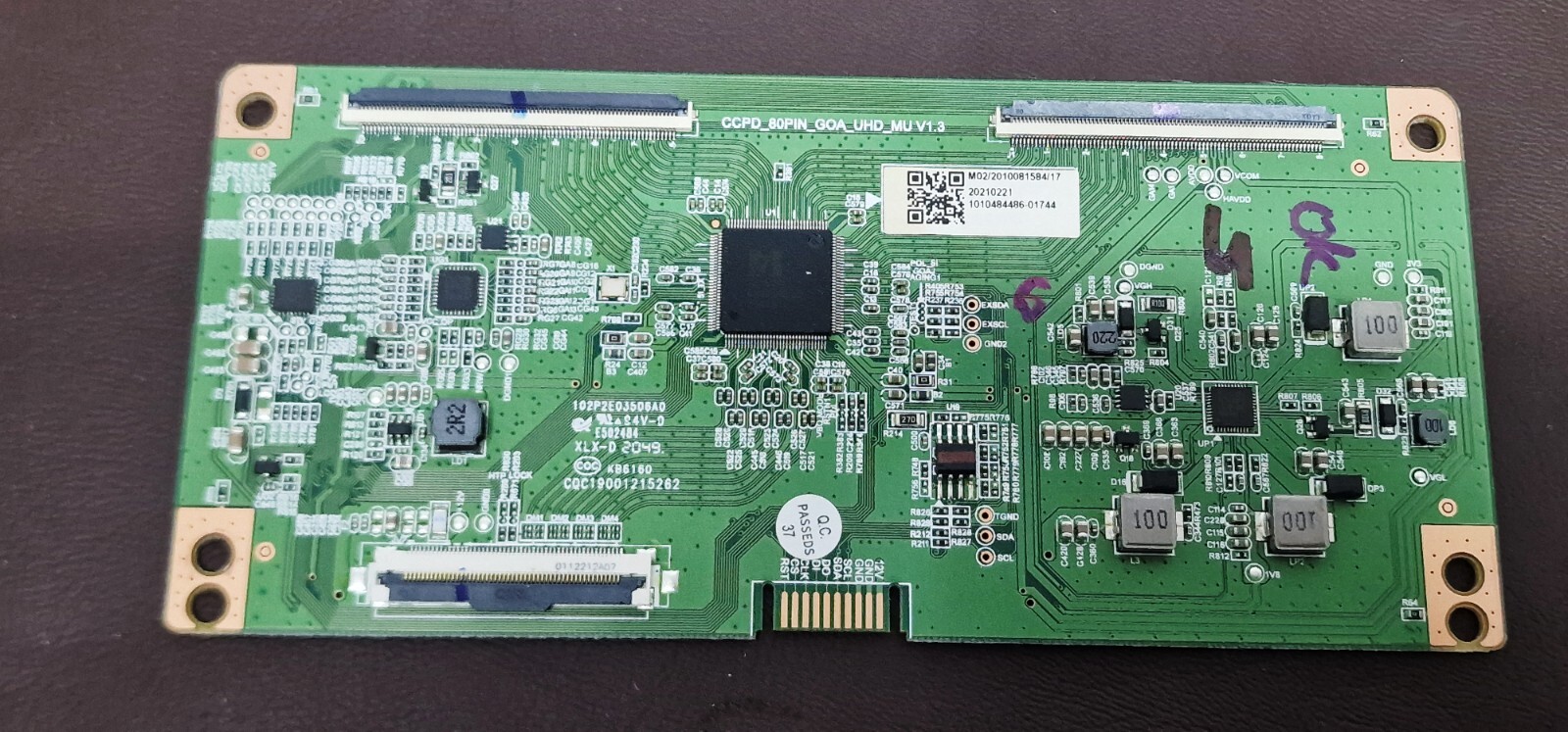 LVDS TCON BOARD FOR JVC LT-58CA890B LT-58CA890 TV CCPD_80PIN_GOA_UHD_MU ...