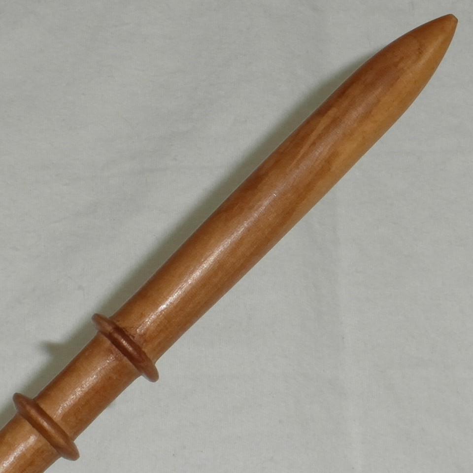 16" Draco Hand Turned Almond Wood Magic Wand Wizard Wiccan w/ Free ...