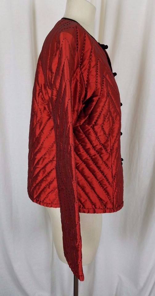 Shira Leah Chicago Quilted Mandarin Asian Inspired Changshan Jacket ...