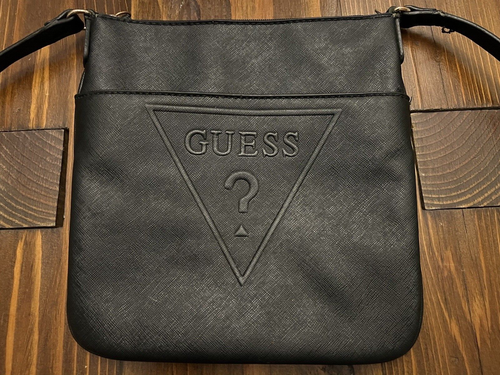 Guess Hand Bag Satchel Purse Black Cross Body VG706169 Vegan PU Leather ...