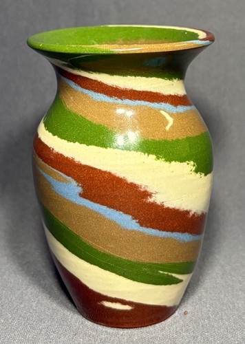 Desert Sands Pottery Vase Multi-colored Swirled Hand Made | eBay