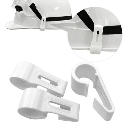 Geostar (6 Pcs) Goggle Band Clip Holder for Hard Hat Work Helmet ...