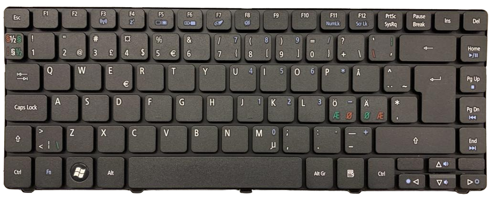 NOR Original Keyboard ACER 3810 4810 4535 4540 4736 4738 751 751H 751H ...
