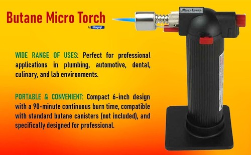 Butane Micro Torch Gas Dental Lab Jewelry Hobby Soldering Welding ...