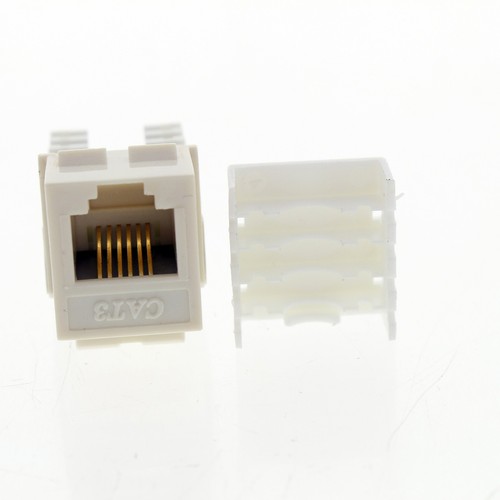 Cooper Light Almond Cat3 Snap-In Modular Voice Jack 110 Style 6 ...