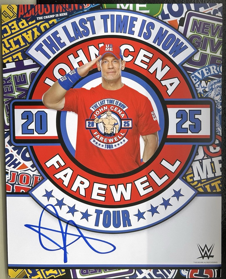 John Cena Signed 11x14 Poster Photo Autograph Royal Rumble 2025 ...