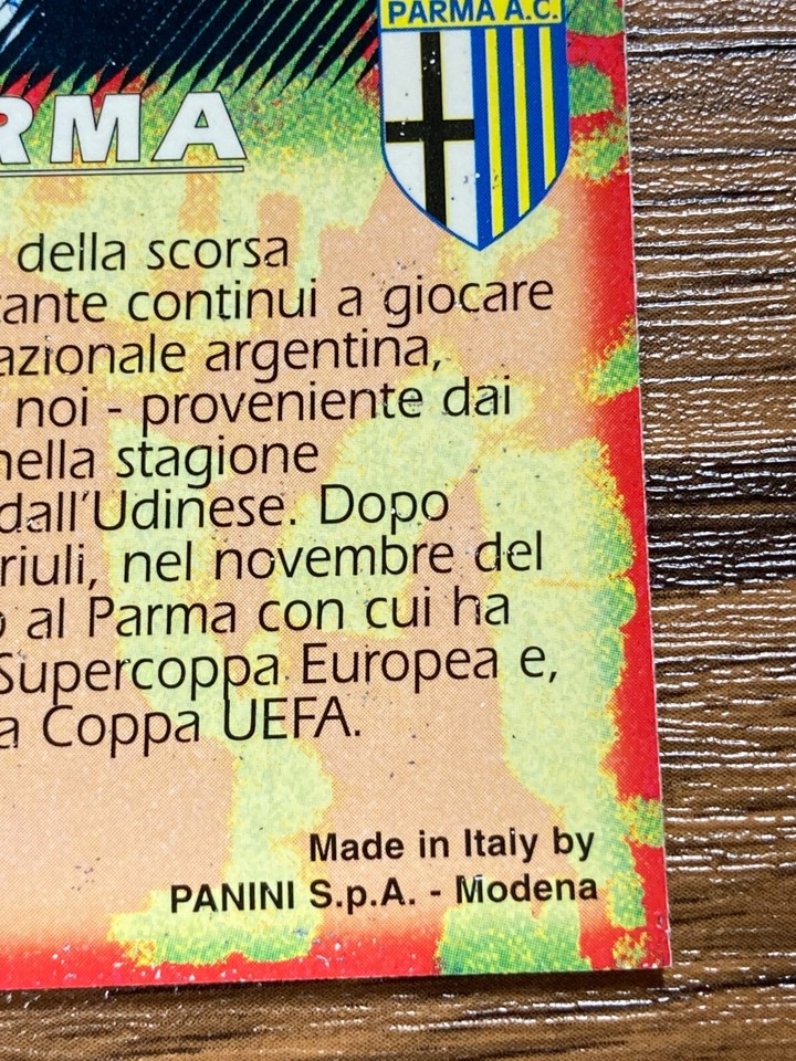Panini Card Calcio 97 1997 Serie A #62 Roberto Sensini Parma | eBay UK